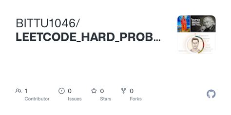 Github Bittu1046leetcodehardproblems