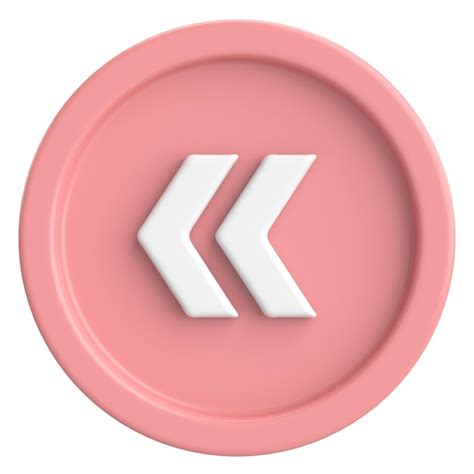 Premium Photo Previous Button Back Button 3d Illustration