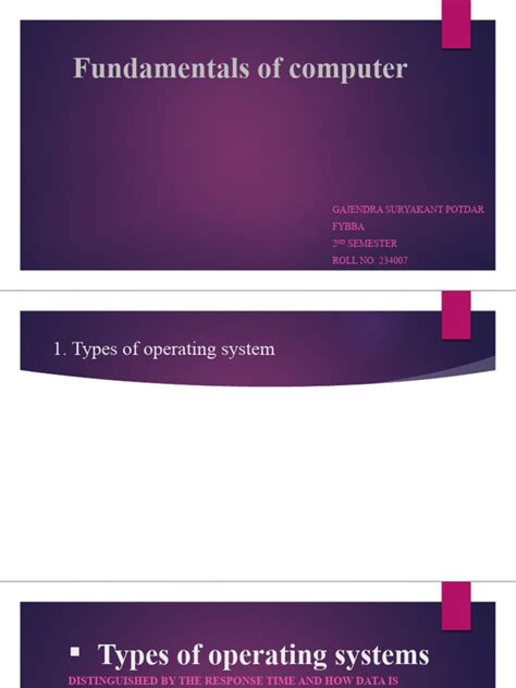 Fundamentals Of Computers Pdf Operating System Office Equipment