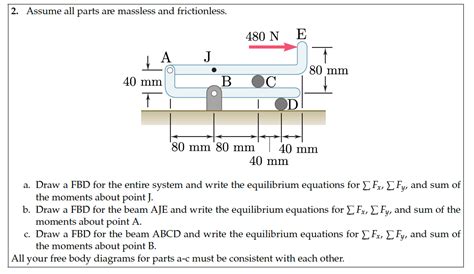 Solved 2 Assume All Parts Are Massless And Frictionless