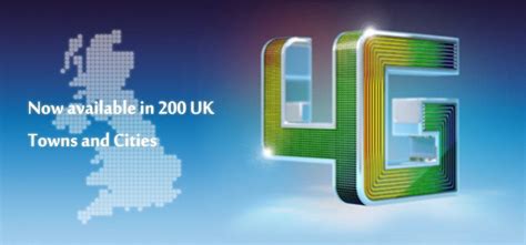 4g Now Available In 200 Uk Towns And Cities