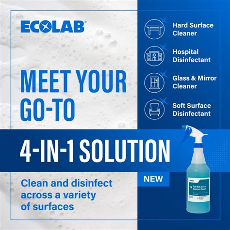 ecolab on linkedin rapid multi surface disinfectant cleaner