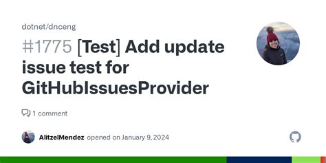 [test] add update issue test for githubissuesprovider · issue 1775