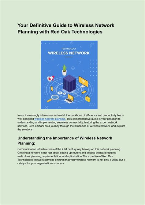Ppt Your Definitive Guide To Wireless Network Planning With Red Oak Technologies Powerpoint
