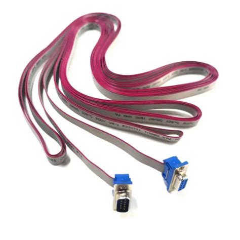 DB9 Male To Female DB9 F Pin To Pin 10 Mt Motherboard Header Flat Ribbon Cable DB9 Male To