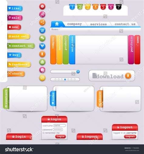 163 tab interaction button stock vectors and vector art shutterstock