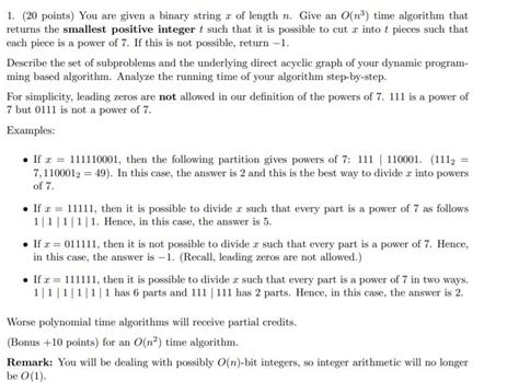 Solved Points You Are Given A Binary String Z Of Chegg