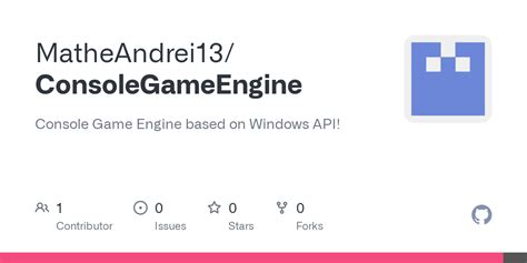 github matheandrei13 consolegameengine console game engine based on