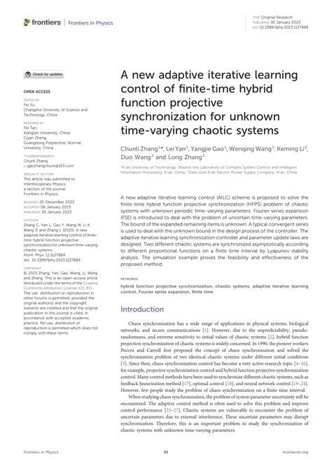 pdf a new adaptive iterative learning control of finite time hybrid
