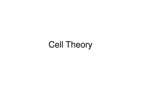 PPT Cell Theory PowerPoint Presentation Free Download ID 1908998