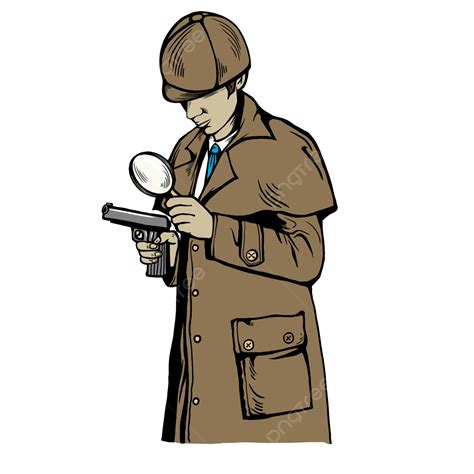 탐정 확대경 만화 수사 돋보기 일러스트 캐릭터 만화 탐정 캐릭터 Png 일러스트 및 Psd 이미지 무료 다운로드 Pngtree