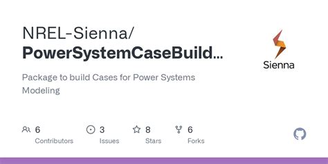 github nrel sienna powersystemcasebuilder jl package to build cases