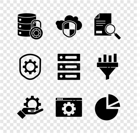 set server security with lock cloud and shield document search hand