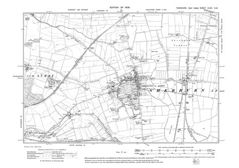 Sherburn In Elmet Old Map Yorkshire 1908 220nw Old Map Downloads