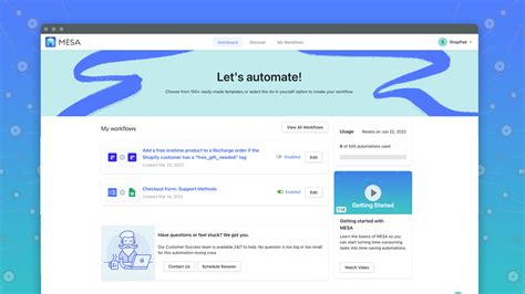 Mesa ‑ Workflow Automation Less Work And More Aha Moments With Workflow Automation Shopify