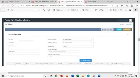 Innovative And Systematic Contract Tracing Efforts Of Pasig City Pasig