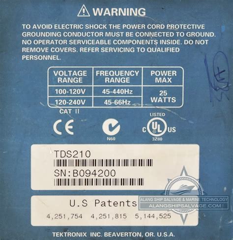 Tektronix Tds 210 Oscilloscope Alang Ship Salvage And Marine Technology