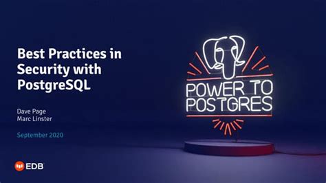 Best Practices In Security With Postgresql Pdf