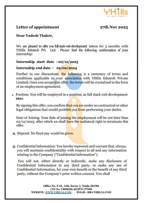 Yadesh Thakre On Linkedin Webdevelopment Internship Yhillstech