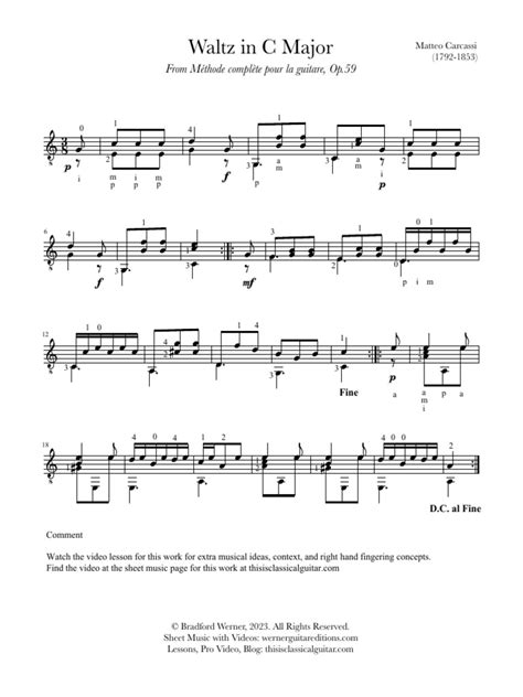 Carcassi Waltz C Op59 Pdf
