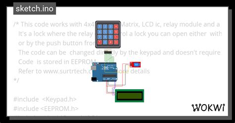 Door Lock Wokwi Esp32 Stm32 Arduino Simulator