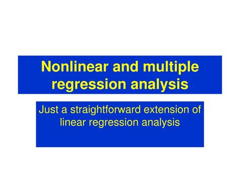 Ppt Nonlinear And Multiple Regression Analysis Powerpoint Presentation Id4205667