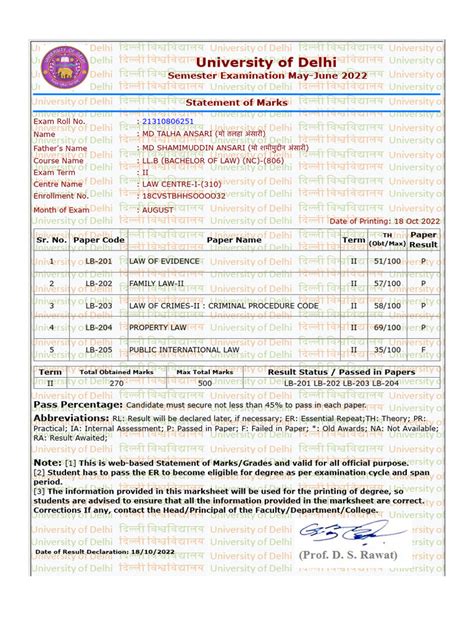 Sem 2 Marksheet Pdf Educational Stages Qualifications