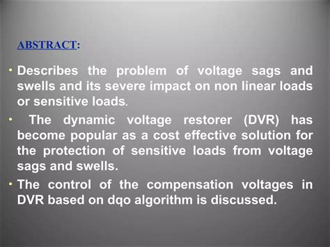 Dynamic Voltage Restorer Dvr2 Ppt Consumer Electronics Technology And Computing