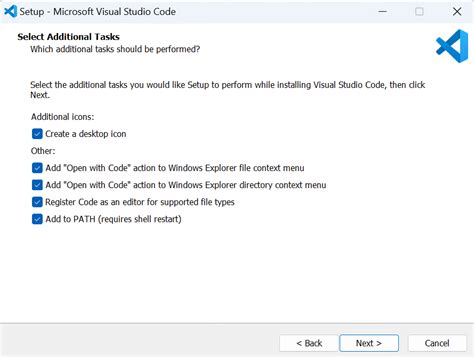 vs code installation development tools appunti per la quarta