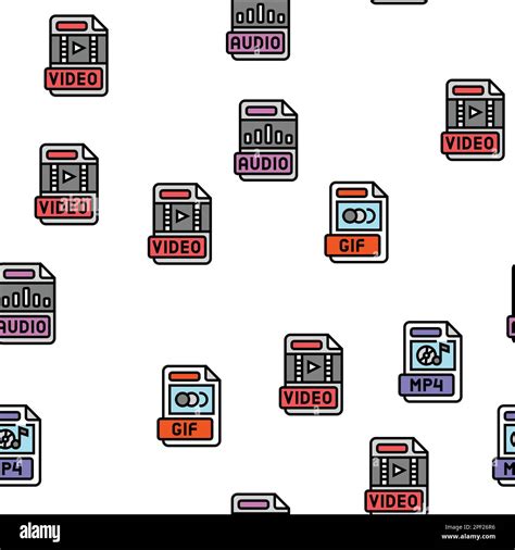 File Format Document Vector Seamless Pattern Stock Vector Image And Art