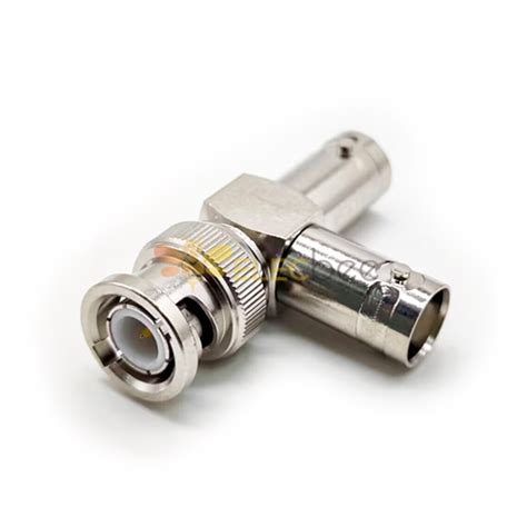 Elecbee T Shaped Bnc Connector Male To Dual Bnc Female Jack Video