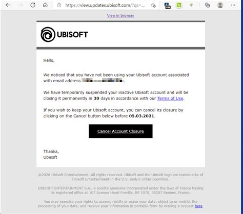 Ubisoft Suspending My Account Due To Inactivity Resetera