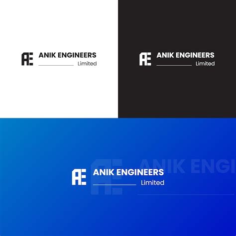 Ae Anik 엔지니어 로고 프리미엄 벡터