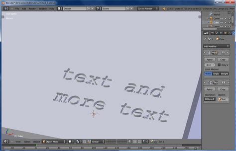 Text And Boolean Problems Modeling Blender Artists Community
