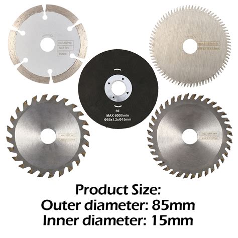 5pcs 85mm Hoge Snelheid Staal Zaagblad Mini Snijde Vicedeal