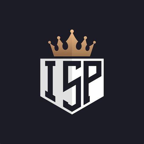 Premium Vector Luxury Isp Logo With Crown Elegant Initials Isp Letter Logo For Exclusive