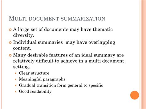 ppt document summarization powerpoint presentation free download