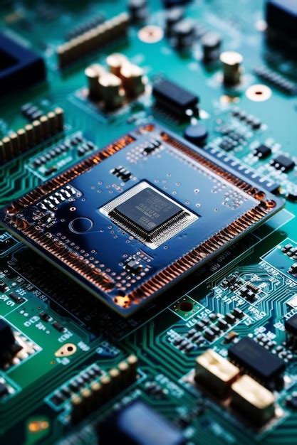 Premium Ai Image Data Flow In A Motherboard In Pc