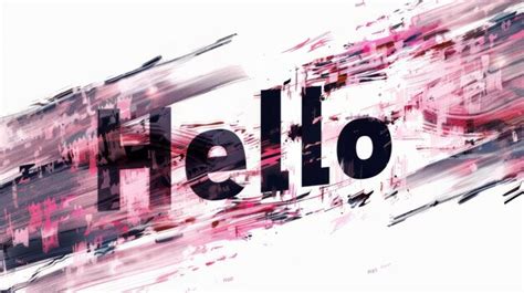 premium photo the word hello created in glitch art
