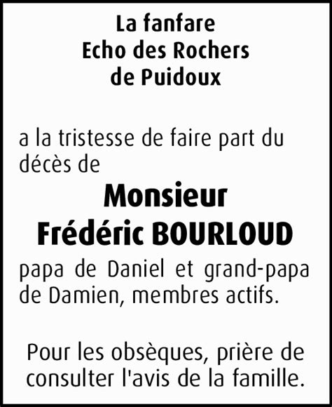 Frédéric Bourloud Hommages