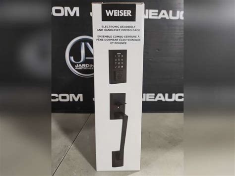 Weiser Smart Code Touchpad Electronic Deadbolt And Handleset Combo Pack Jardine Auctioneers