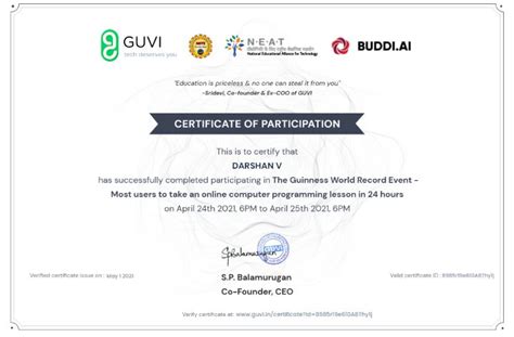 Darshan V On Linkedin Guvi Guniessworldrecord Python Guvilearning Techies