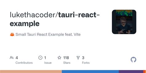 github lukethacoder tauri react example 🦀 small tauri react example