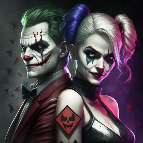 Harley Quinn And Joker Canvas At Robert Herrera Blog