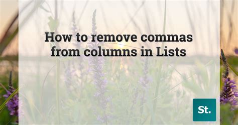 How To Remove Commas From Number Columns In Lists Sharepoint Stuff