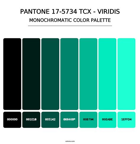 Pantone 17 5734 Tcx Viridis Color Palettes