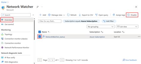 Enable Or Disable Azure Network Watcher Microsoft Learn