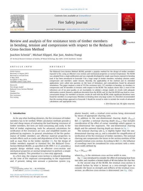 schmid et al 2014 review and analysis of fire resistance tests of