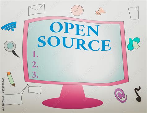 writing note showing open source business concept for contains the