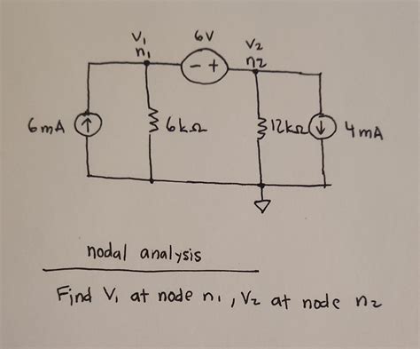 Solved Find V1 At Node N1v2 At Node N2